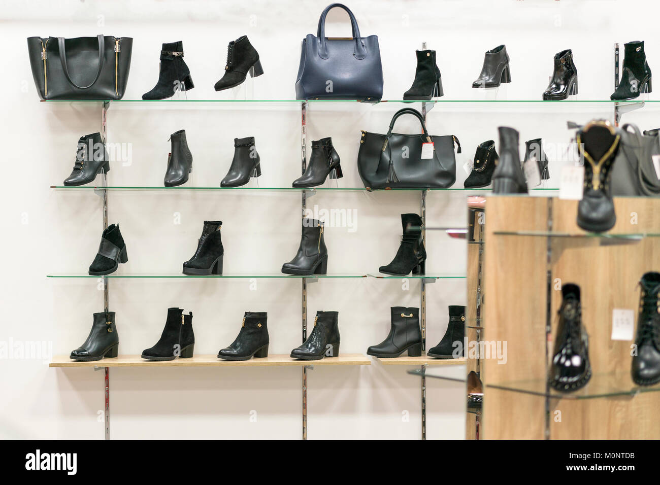 Shoe shop display rack black hi-res stock photography and images - Alamy