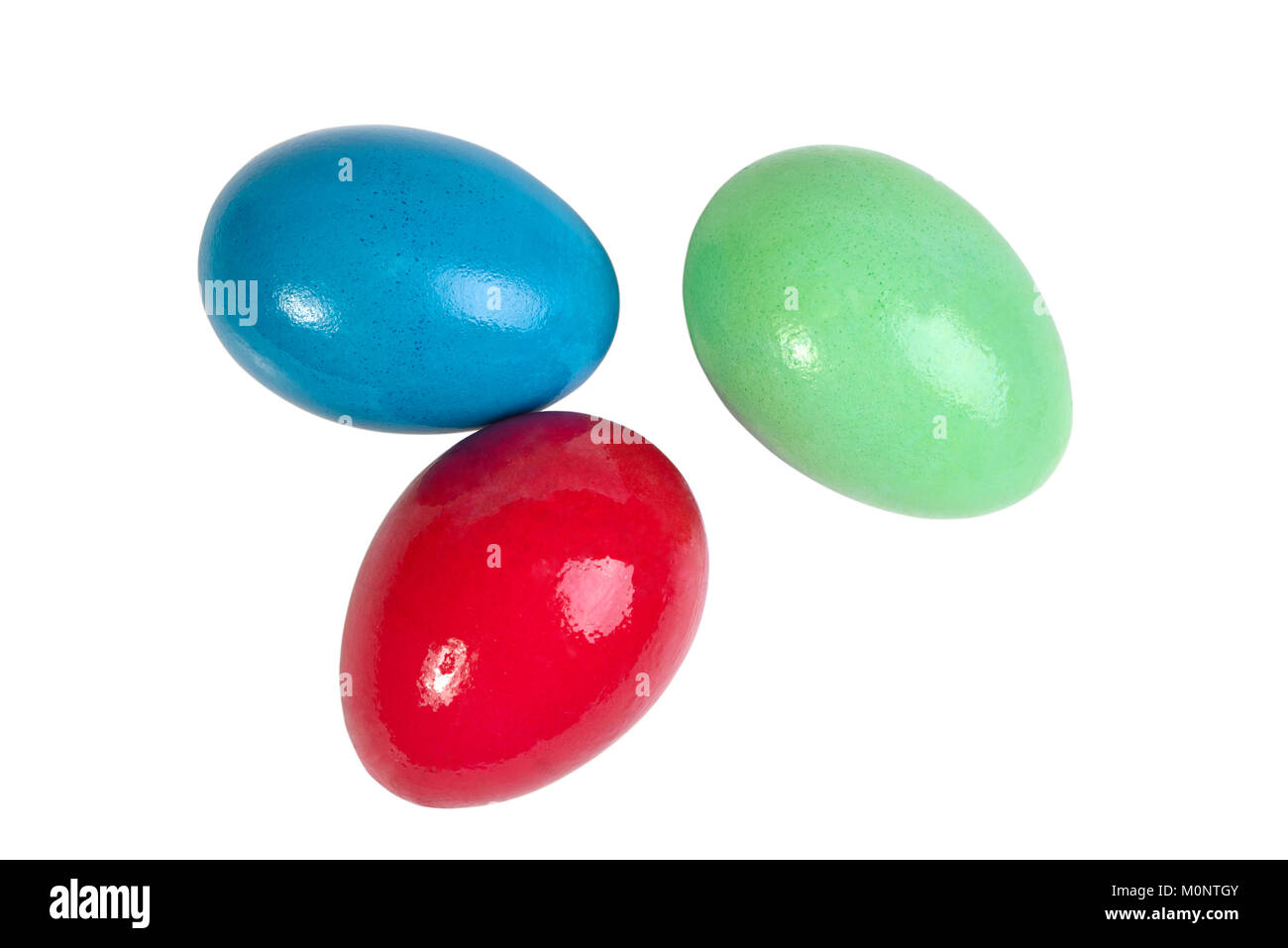 Three easter eggs isolated on white Stock Photo - Alamy