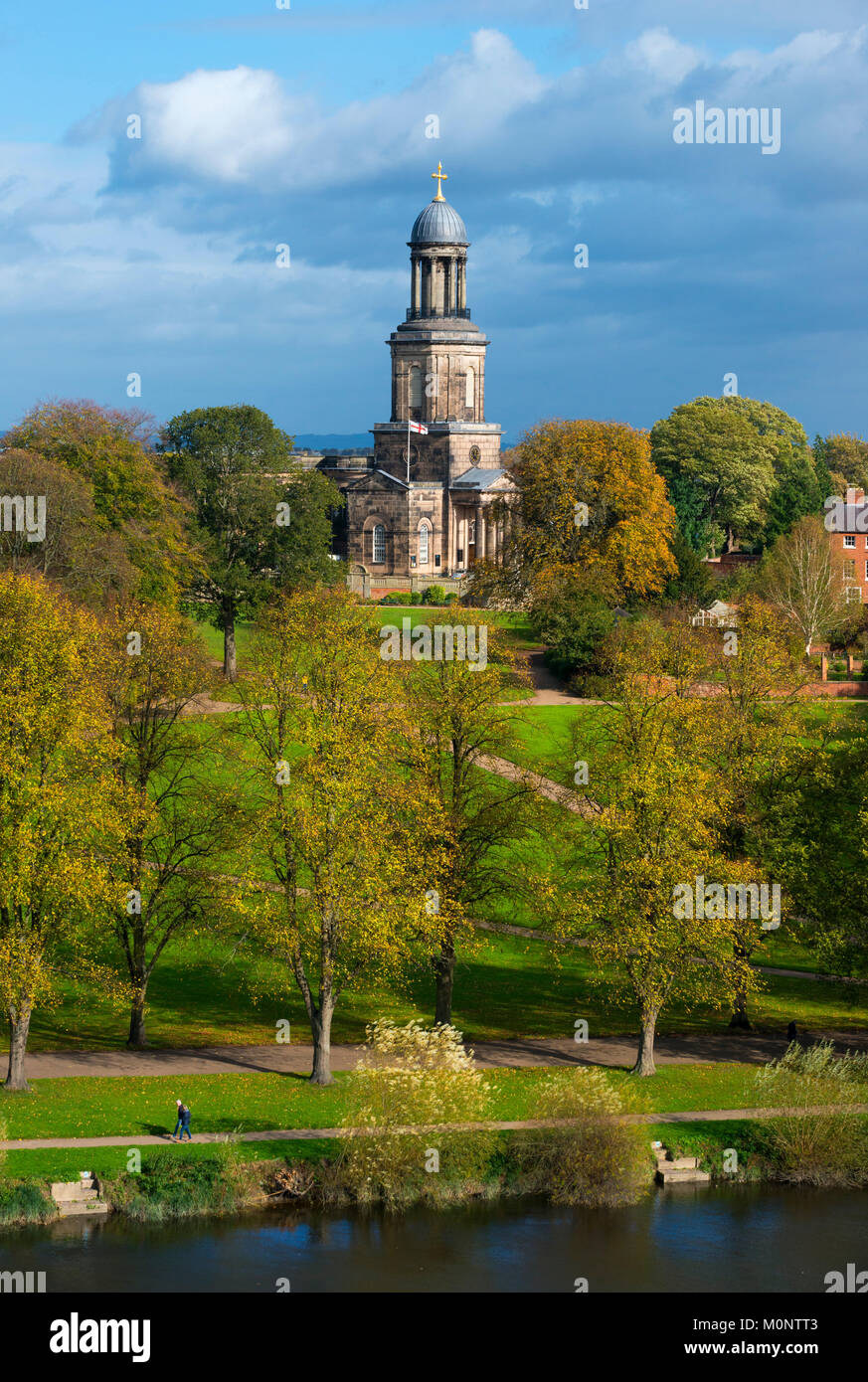 Autumn at St Chad's Church and the Quarry, Shrewsbury, Shropshire Stock ...