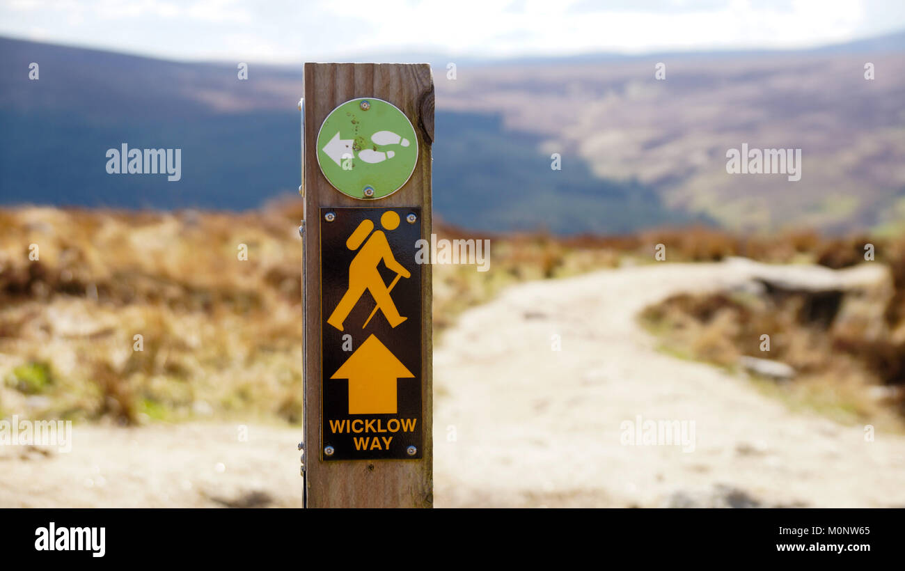 Wicklow Way Hiking Sign Stock Photo - Alamy
