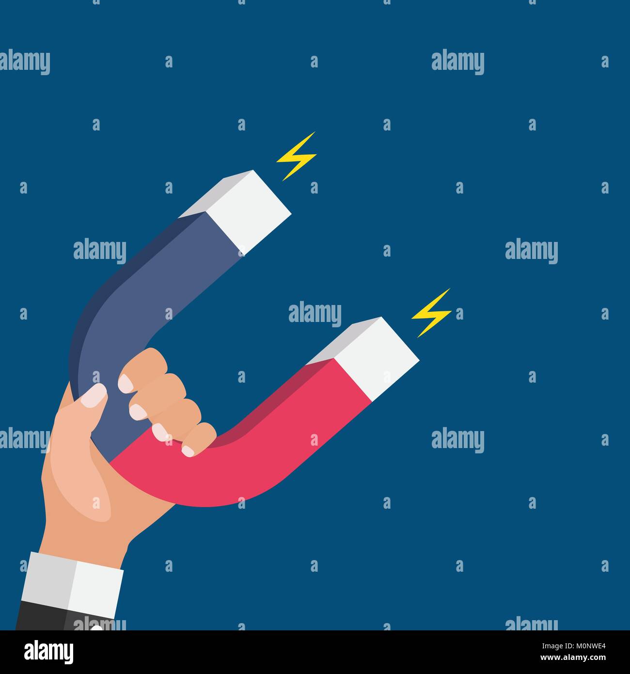 Magnetic force Stock Vector Images - Alamy