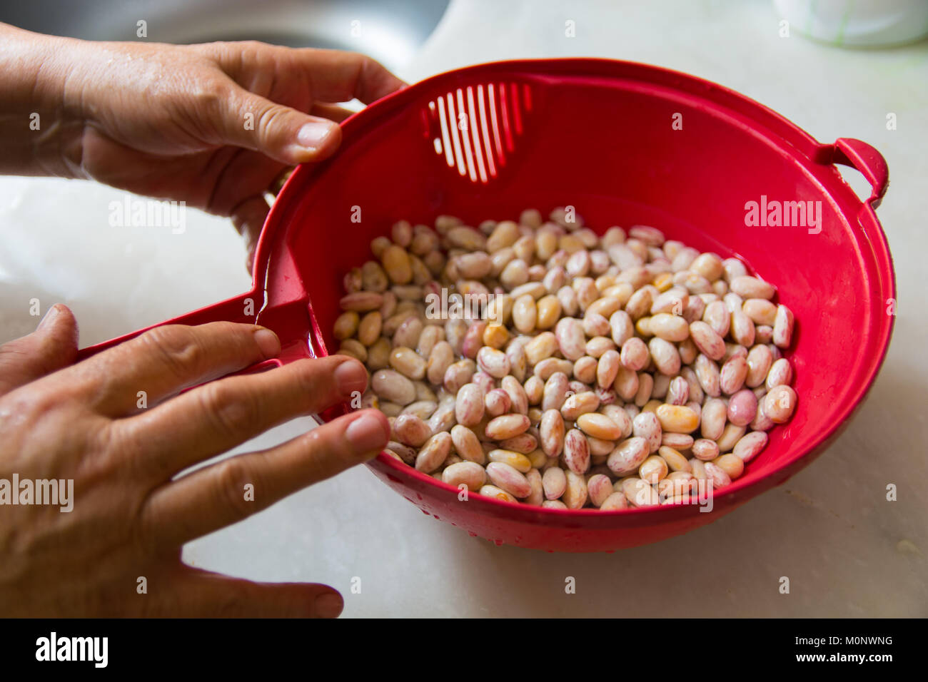 Woman cooking pot cleaning hi-res stock photography and images - Alamy