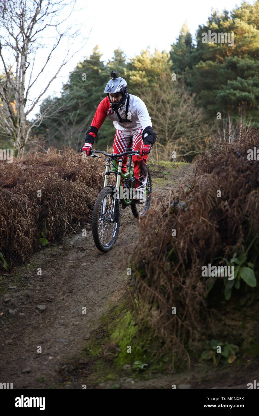 Mountain Biking at Pontypridd, Wales Stock Photo - Alamy
