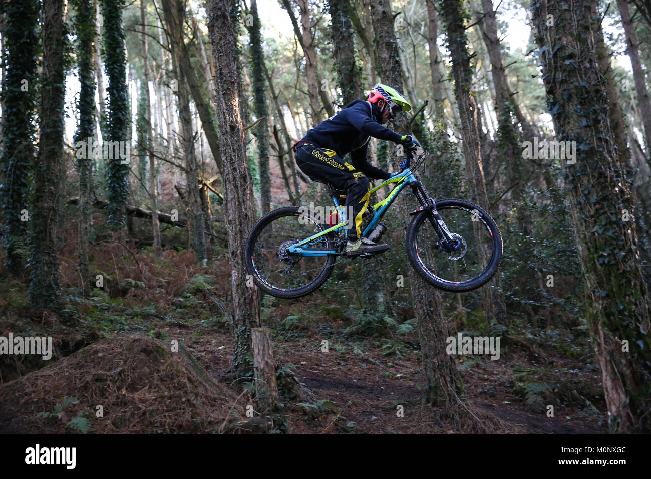 Mountain Biking at Pontypridd, Wales Stock Photo - Alamy