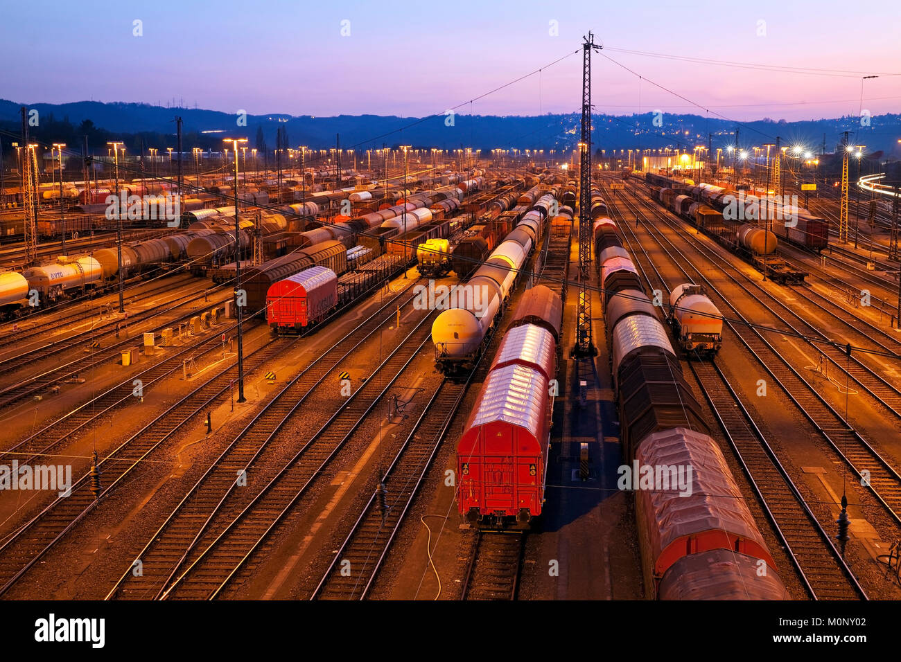 Train formation plant in the suburb of Vorhalle,marshalling yard ...
