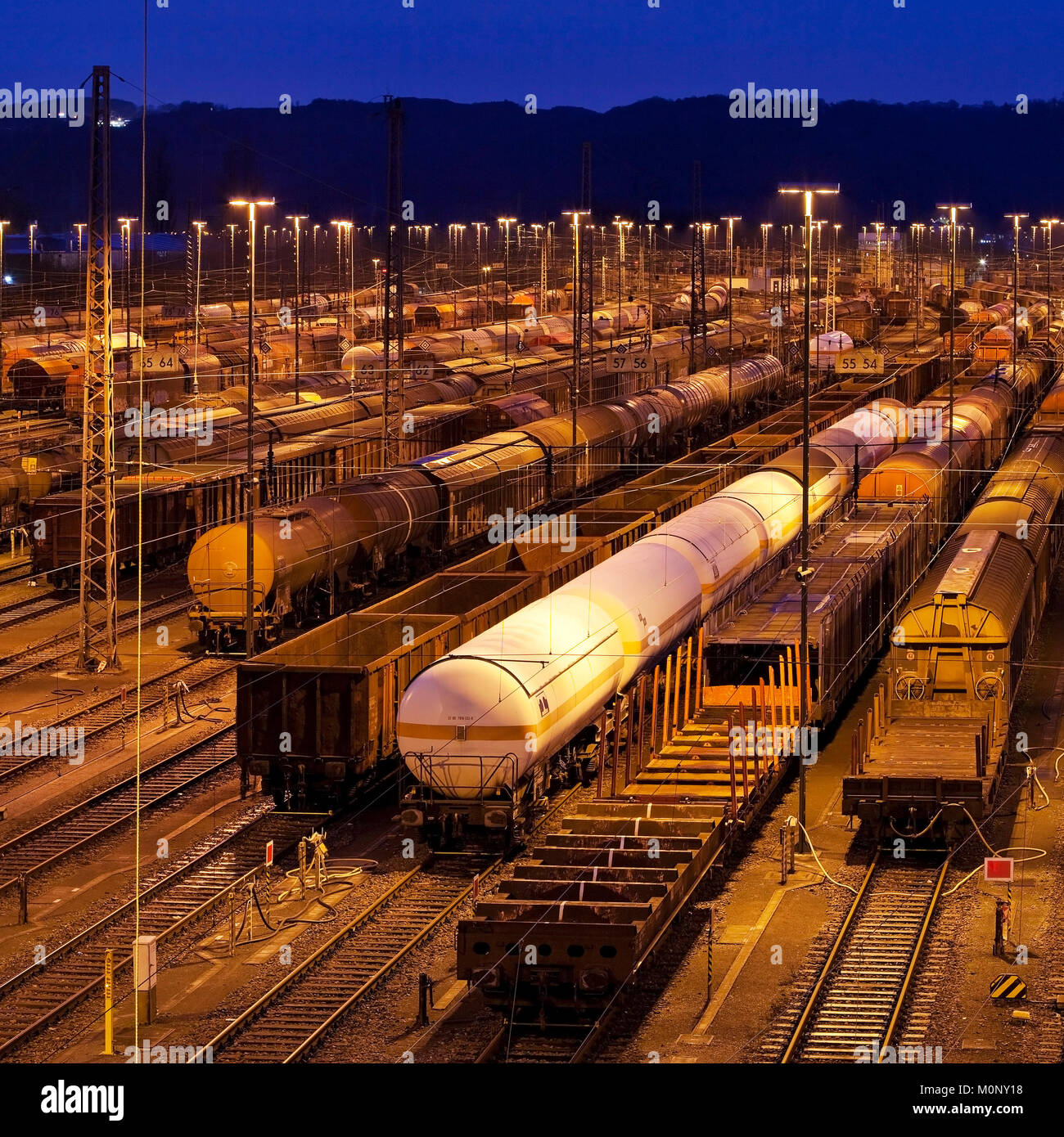 Train formation plant in the suburb of Vorhalle,marshalling yard ...