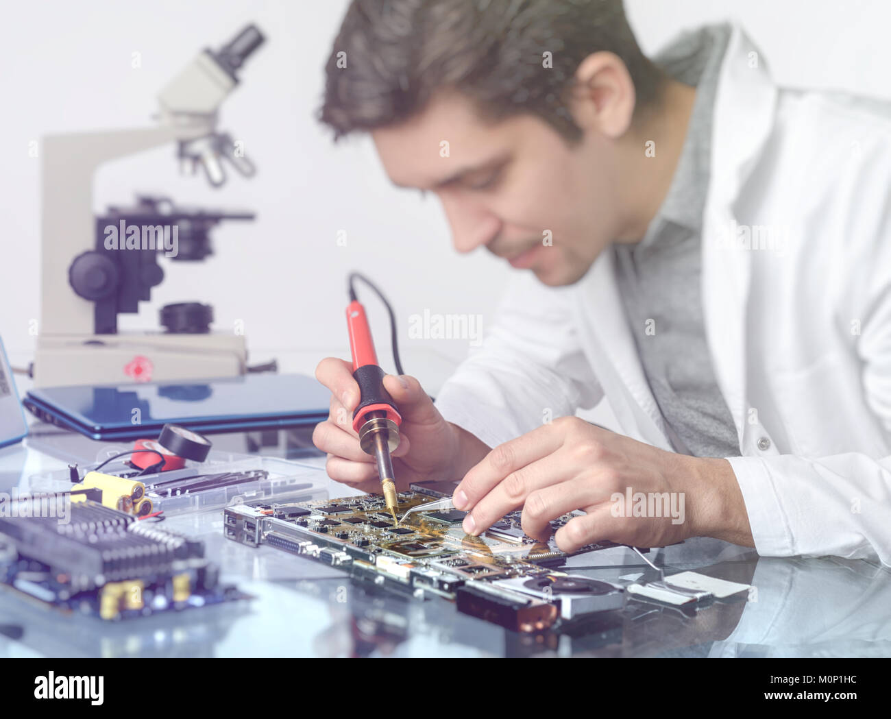 Engineer Work In Electronics Lab High Resolution Stock Photography and ...
