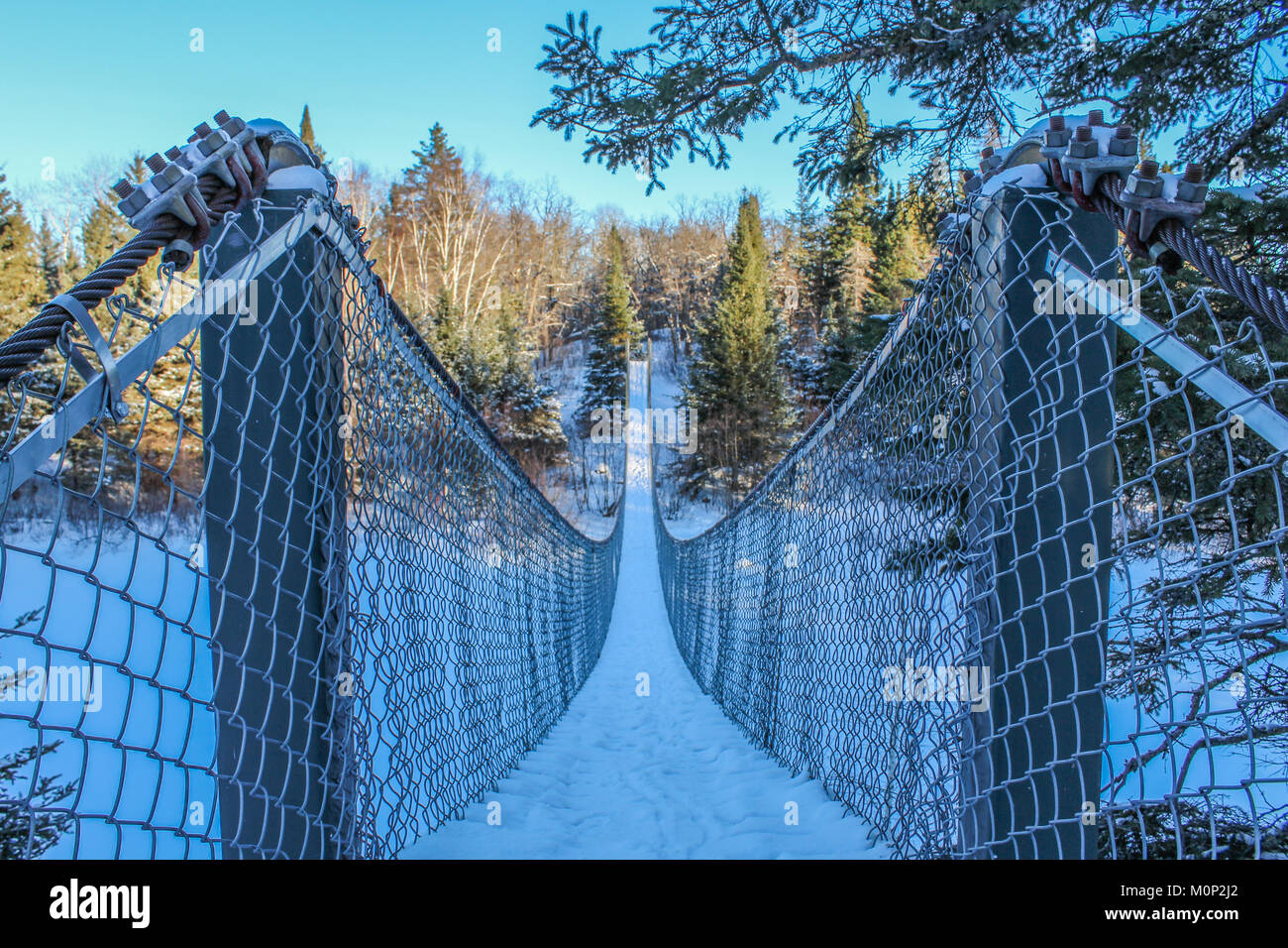 Pinawa suspension bridge hi-res stock photography and images - Alamy