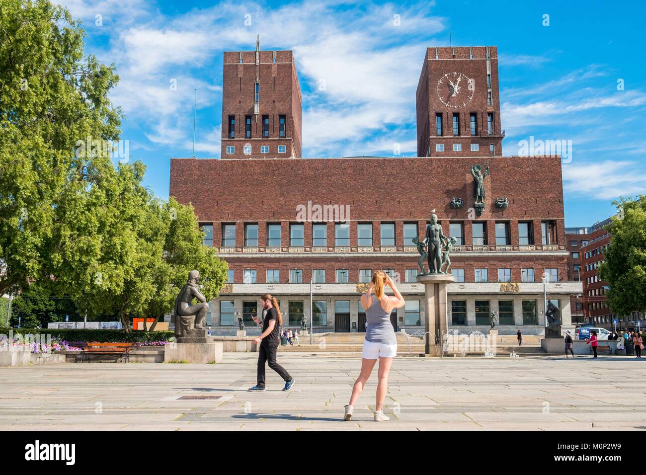 Norway,Oslo,City Hall (Radhuset Stock Photo - Alamy