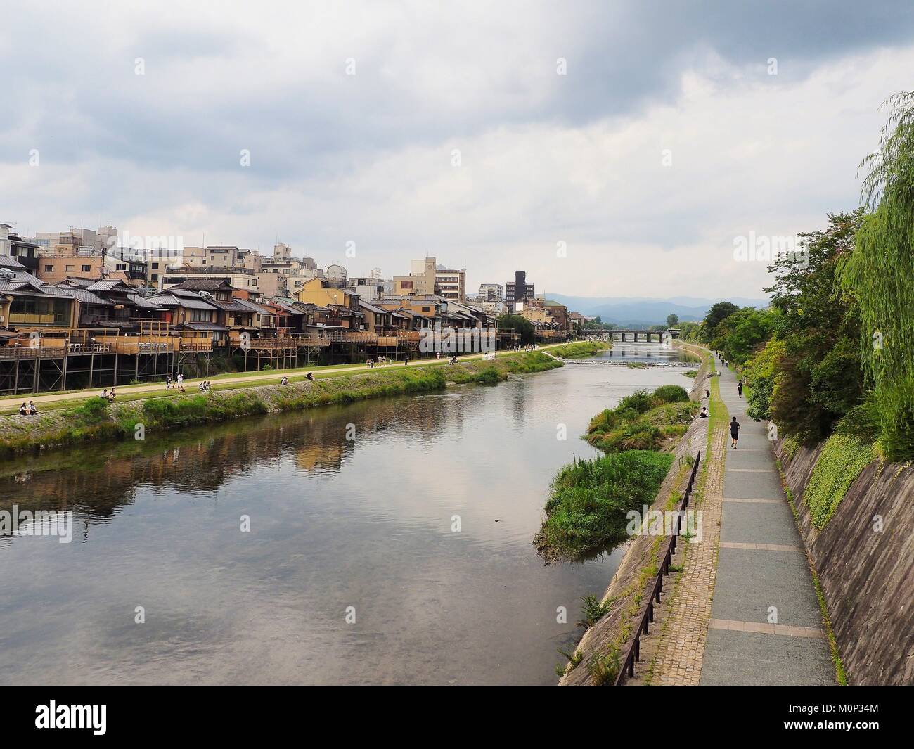 Japan,Kyoto,Kamo river from Shizo Dori bridge Stock Photo - Alamy