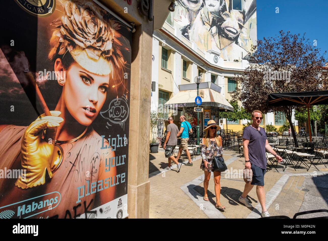 Geece,Athens,Psiri (ou Psyri) district,Iroon square Stock Photo - Alamy