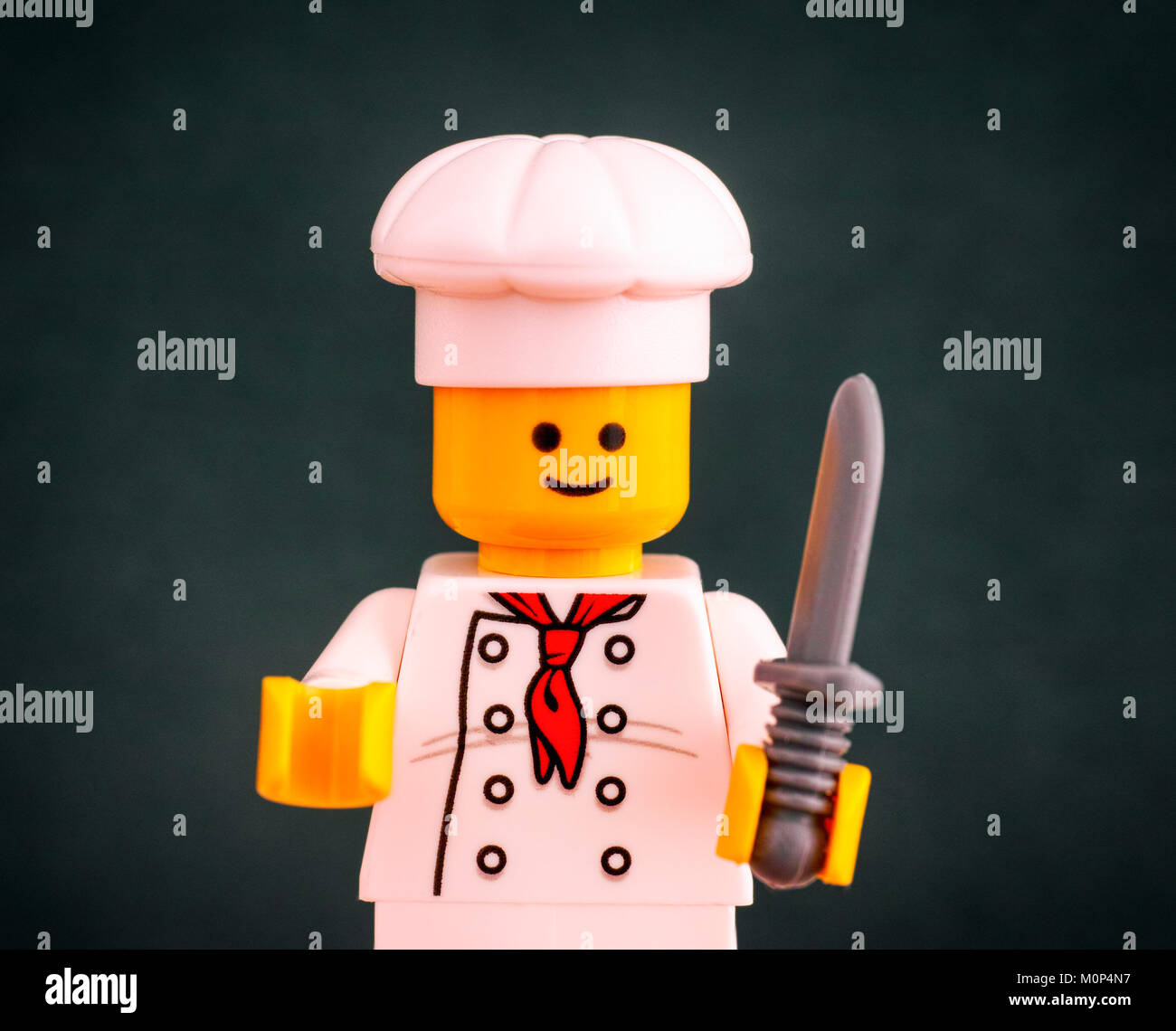 Chef with knife hi-res stock photography and images - Alamy
