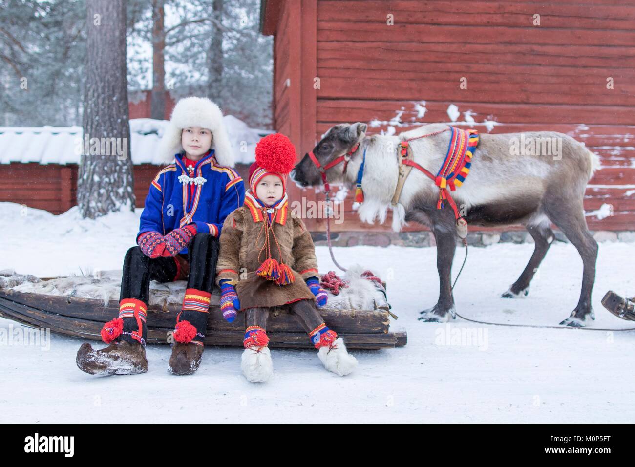 Sami in traditional costume lapland hi-res stock photography and images ...