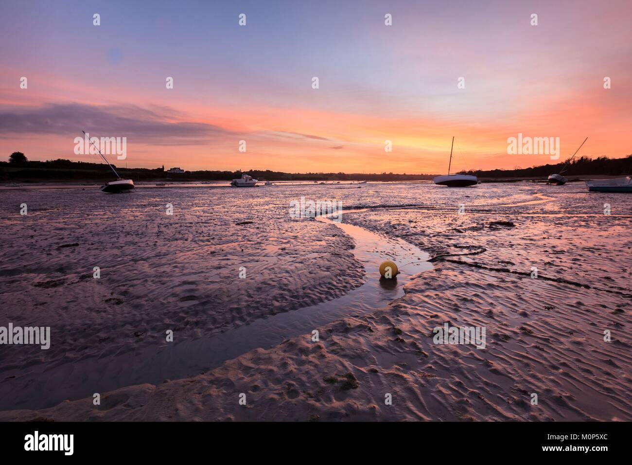 France,Cotes d'Armor,Lancieux,Anse du Fremur at sunrise Stock Photo - Alamy