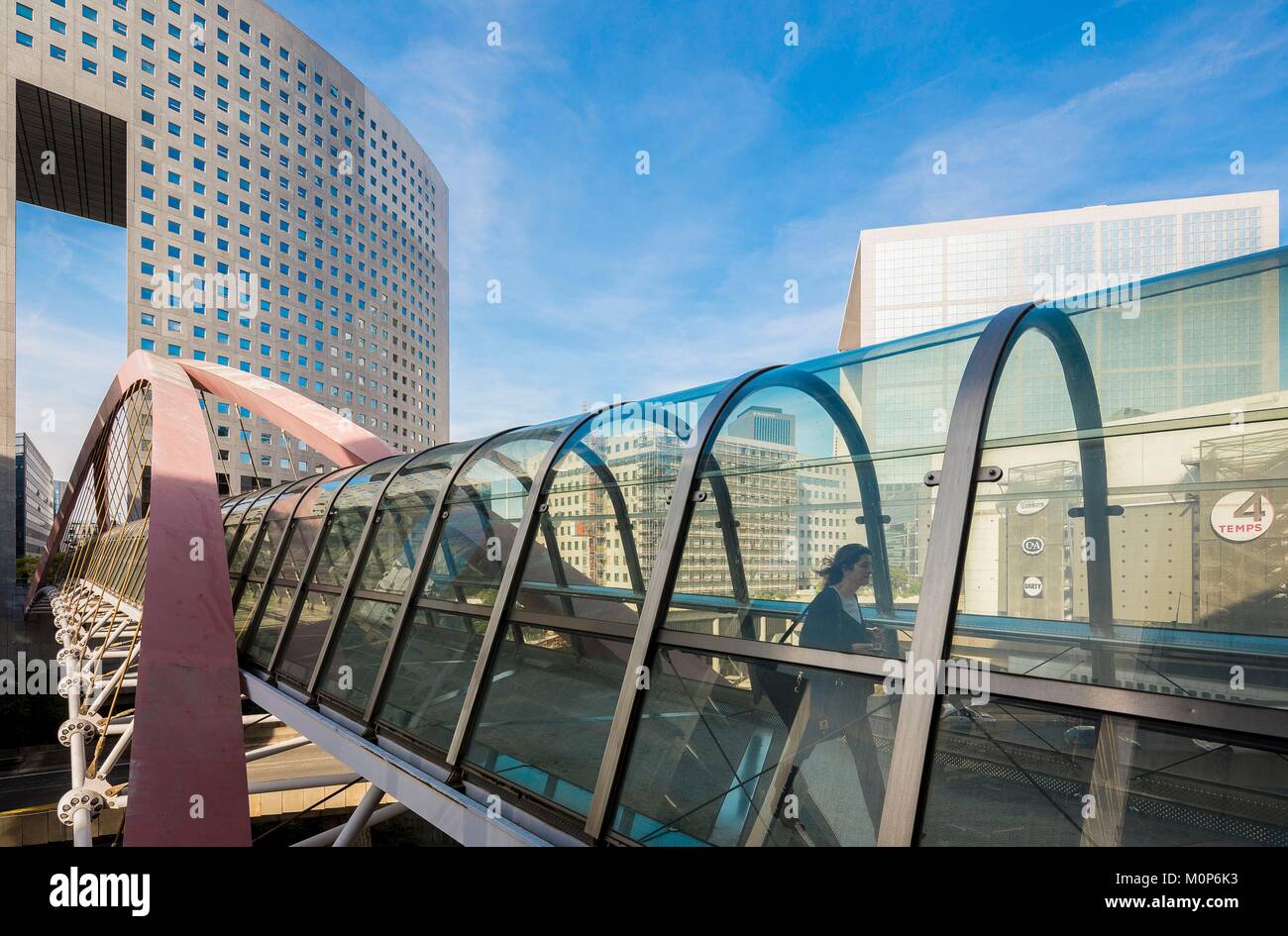 France,Hauts de Seine,La Defense,Japan Bridge by the Japanese architect ...