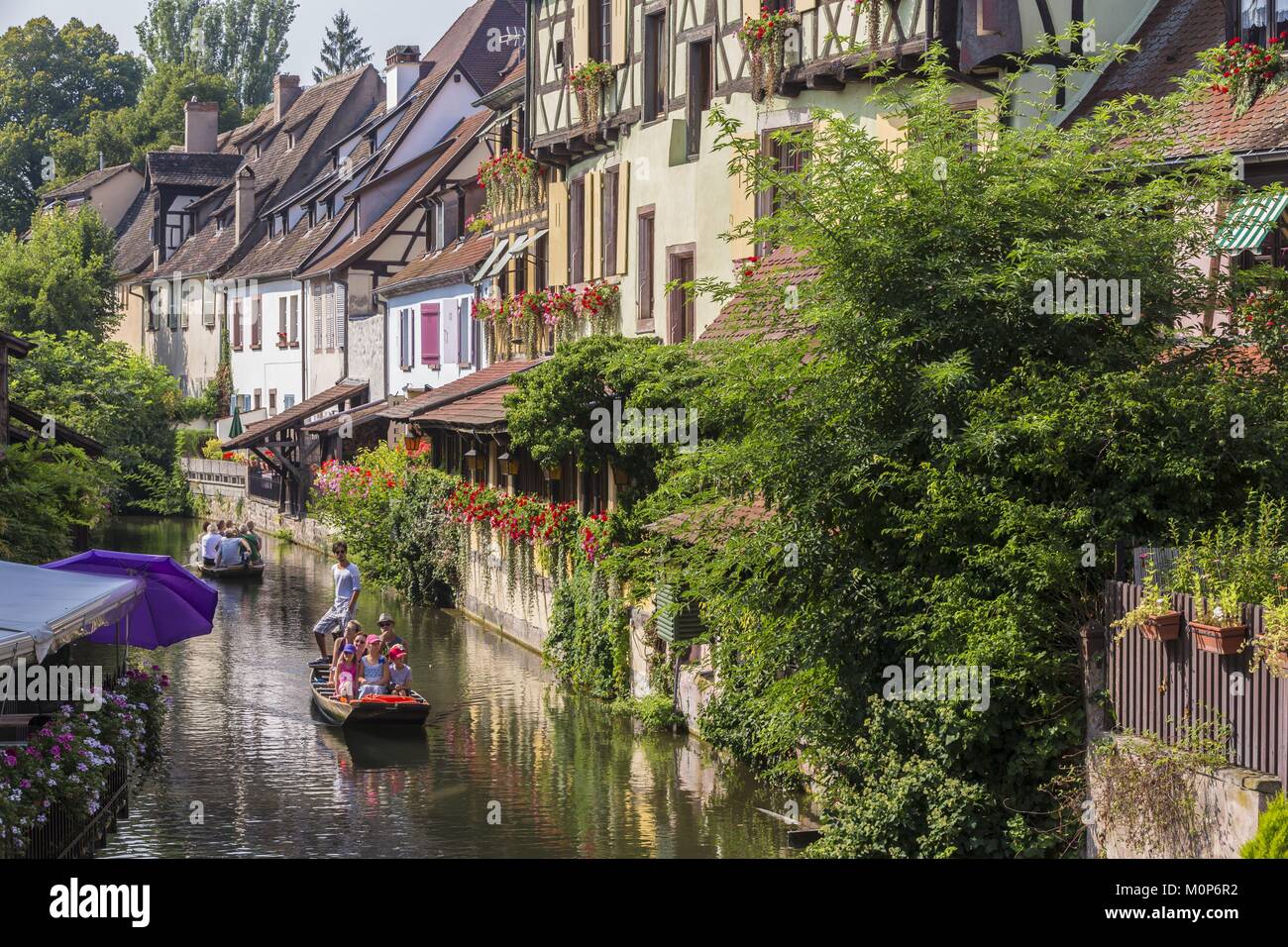 France,Haut Rhin,Alsace Wine Route,Colmar,Krutenau district in La ...