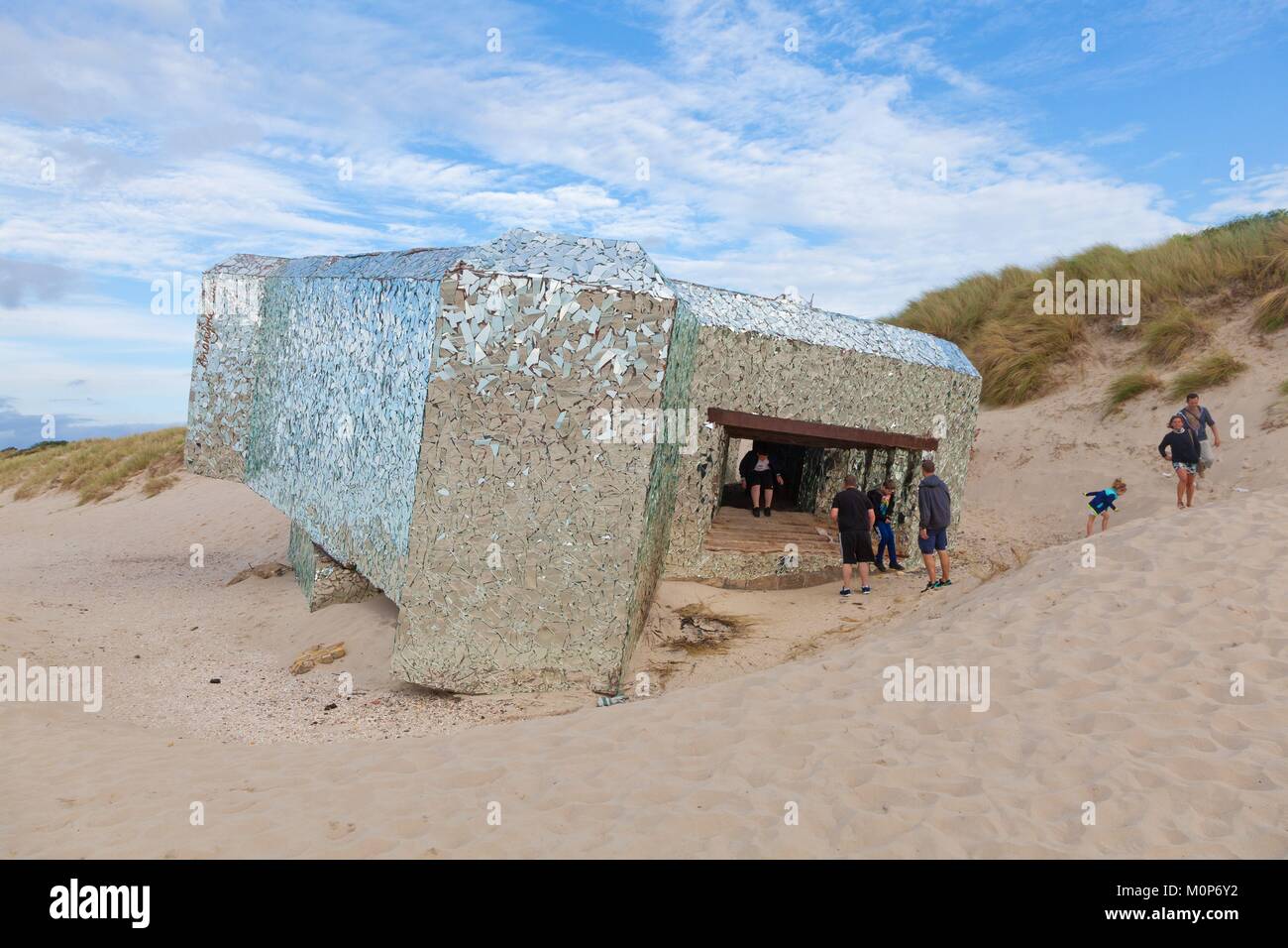 France,Leffrinckoucke,blockhouse mirror,work of the anonymous artist ...