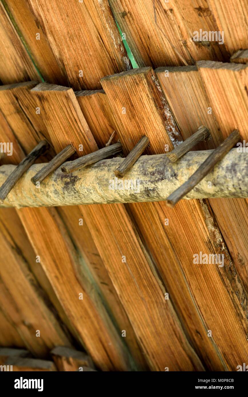 France,Yonne,Treigny,Guedelon castle,medieval building,wooden roofing ...