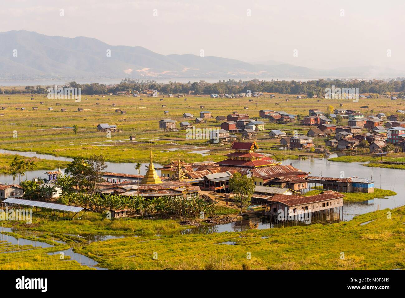 Myanmar,Shan State,Taunggyi District,Nyaung Shwe City,lacustrine ...