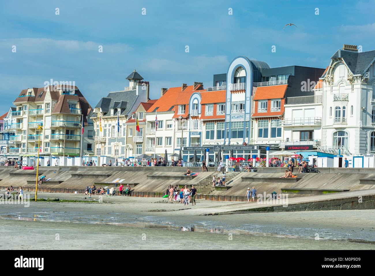 France,Pas-de-Calais,Wimereux,seaside resort on the Opale Coast Stock ...