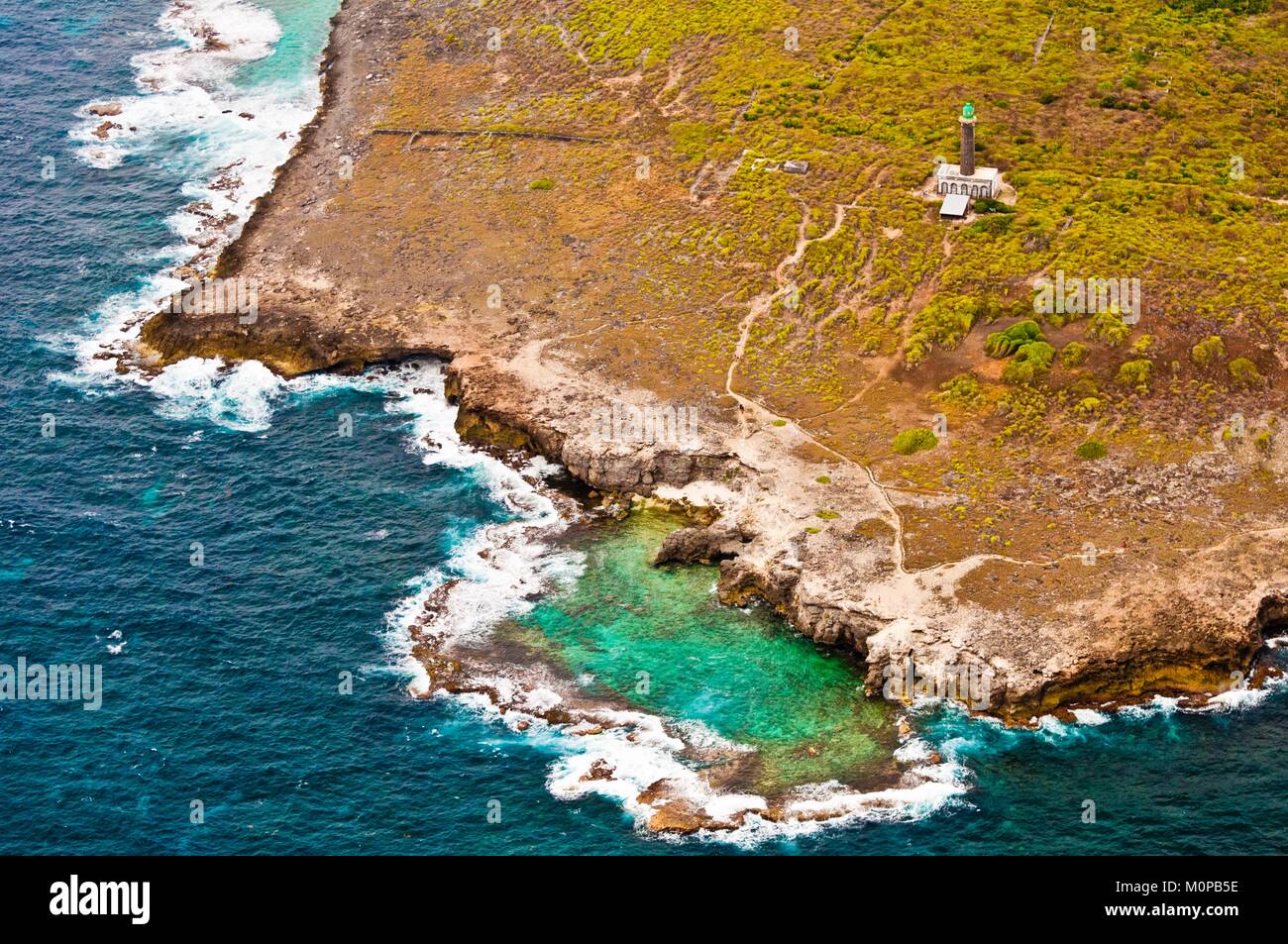 France,Caribbean,Lesser Antilles,Aerial view of the National Nature ...