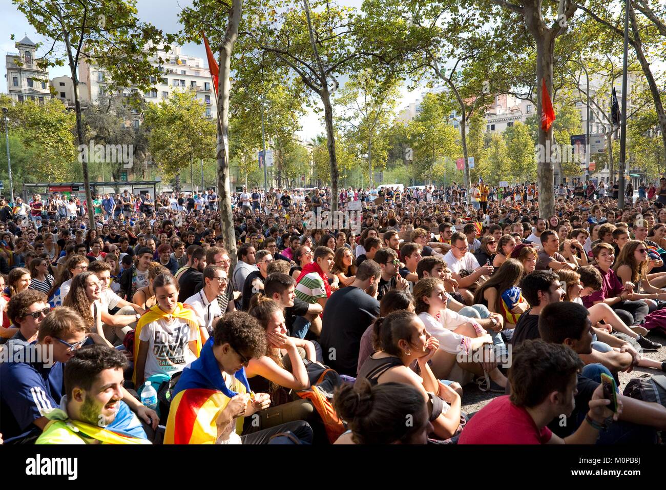 Spain,Catalonia,Barcelona,Referendum 1st October 2017 Stock Photo - Alamy