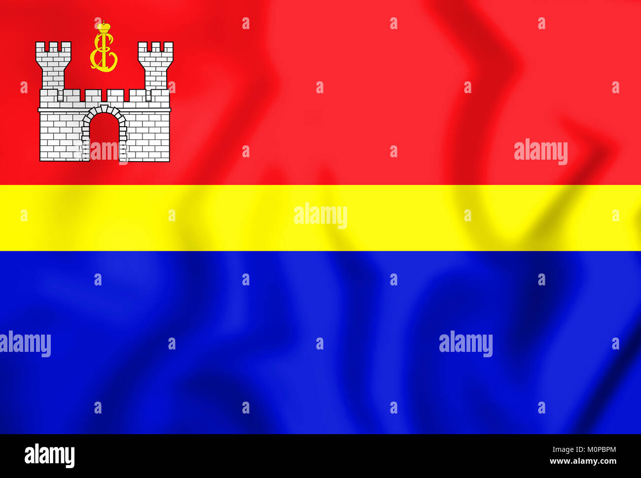 3D Flag of Kaliningrad Oblast, Russia. 3D Illustration Stock Photo - Alamy