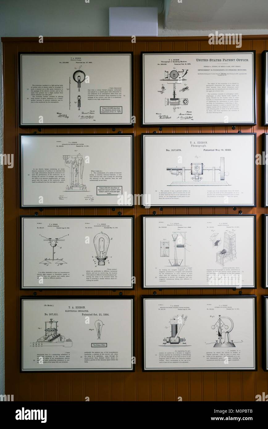 Patent drawings thomas edison hi-res stock photography and images - Alamy