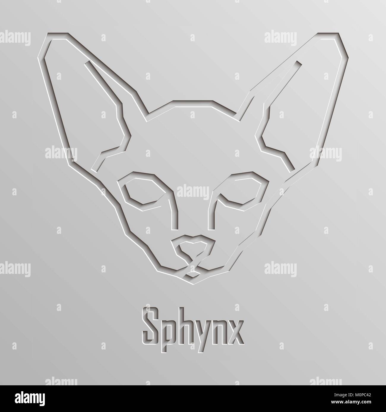 Sphinx hairless cat Stock Vector Images - Alamy