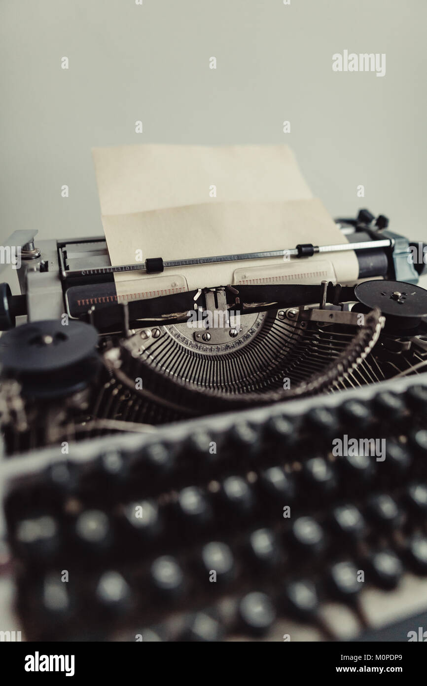 Metal parts of old typewriters Stock Photo - Alamy
