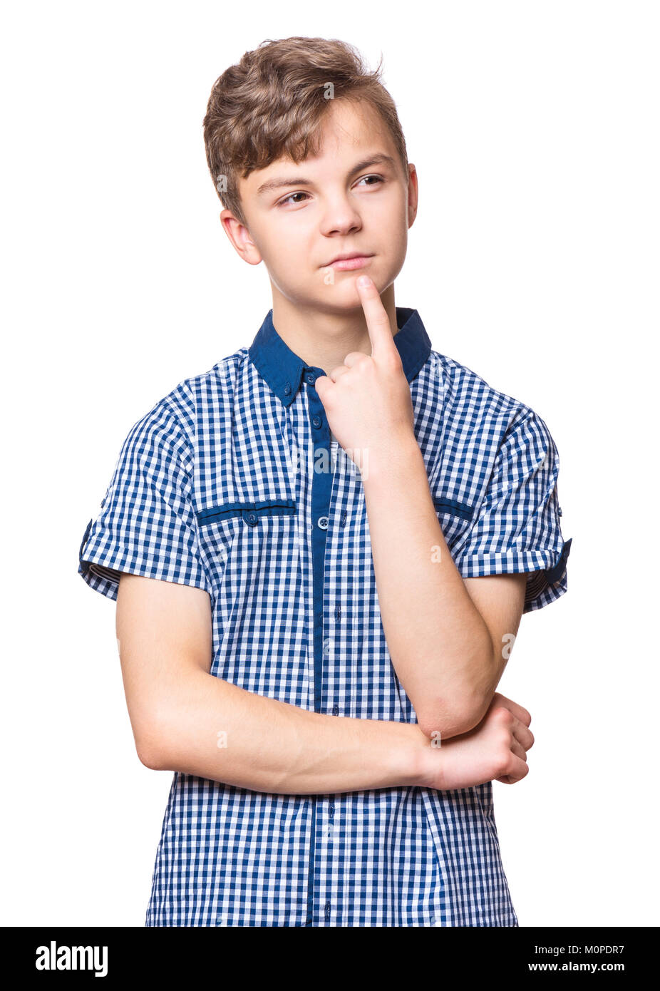 Casual thinking guy - caucasian male model. Half-length emotional ... Casual thinking guy - caucasian male model. Half-length emotional ...