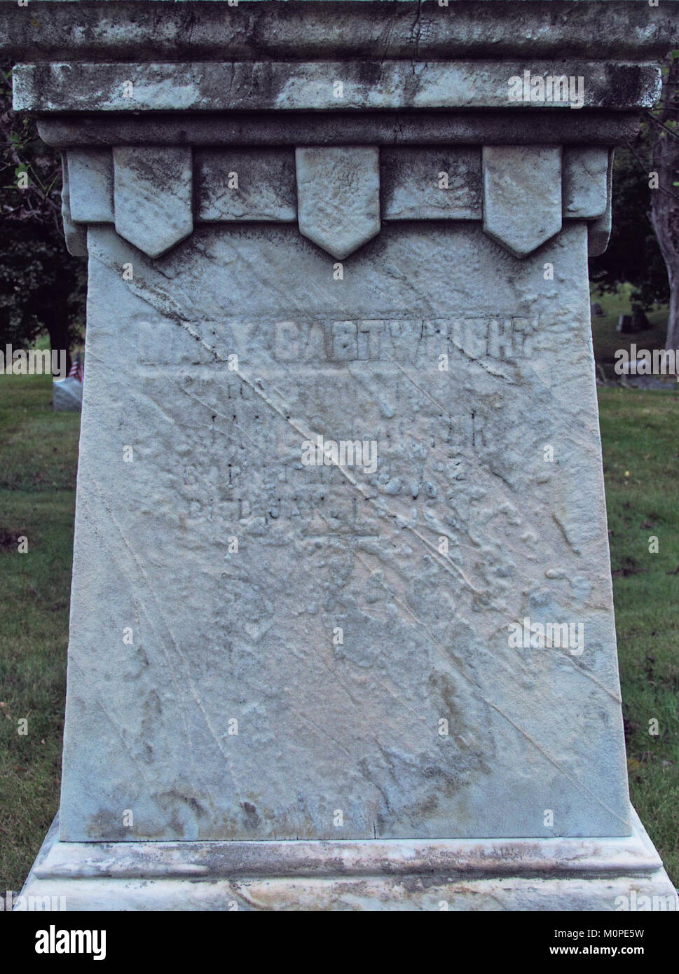 The Carter-Cartwright Obelisk at Chartiers Cemetery, photographed on ...