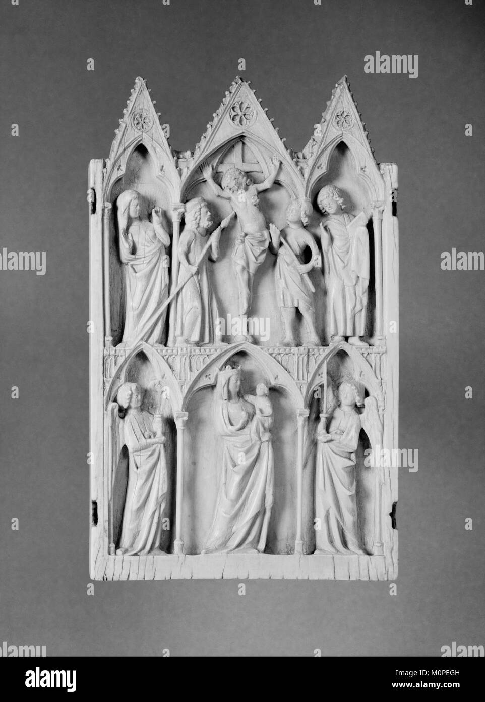 The Central Panel of a Triptych, cataloged MET 196877, is a work of art that forms part of a ...