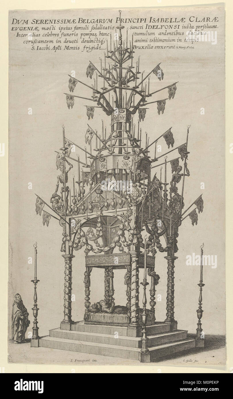 This catafalque, a ceremonial platform used in funerals, was made for ...
