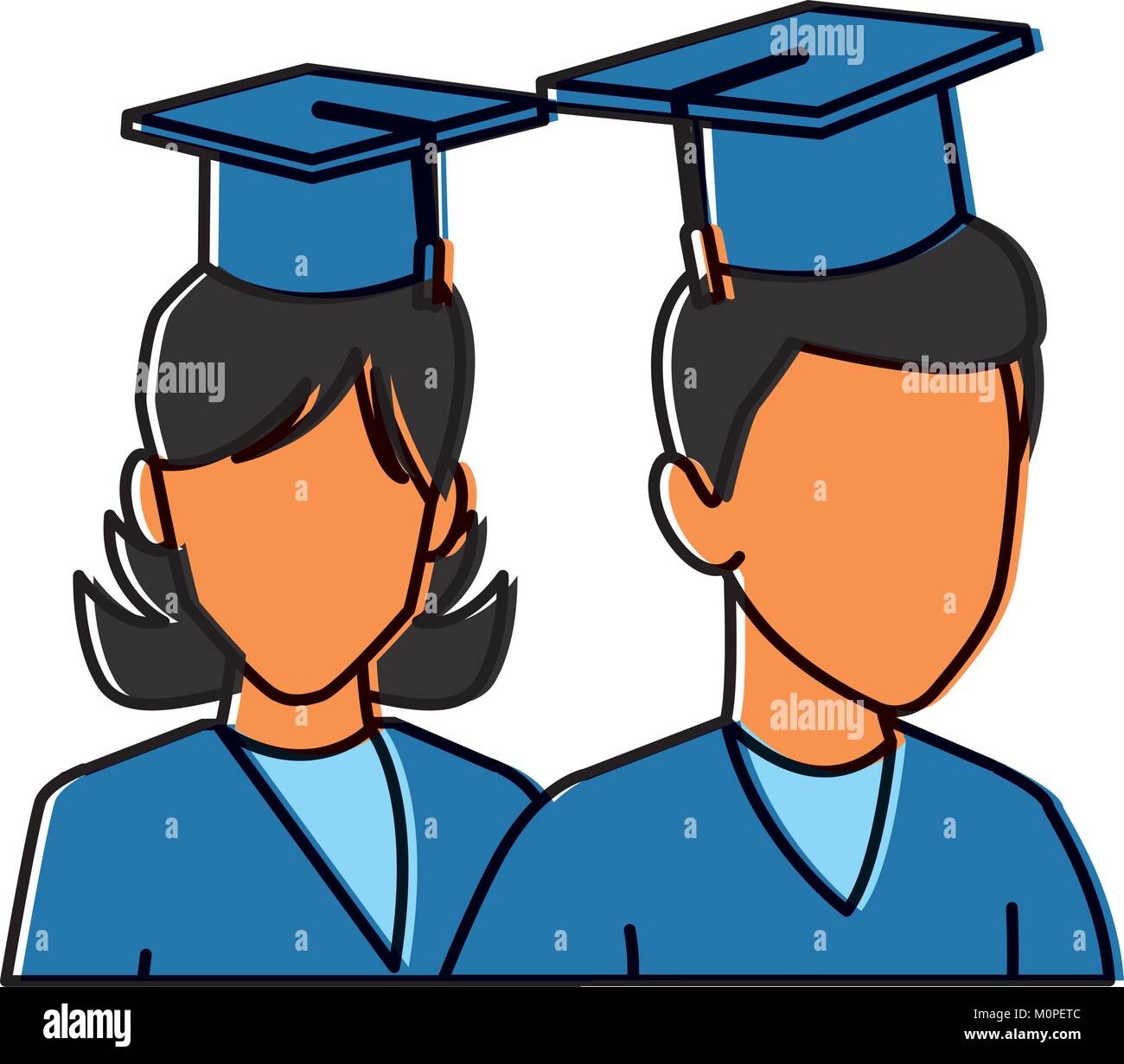 Students in graduation avatar Stock Vector Image & Art - Alamy