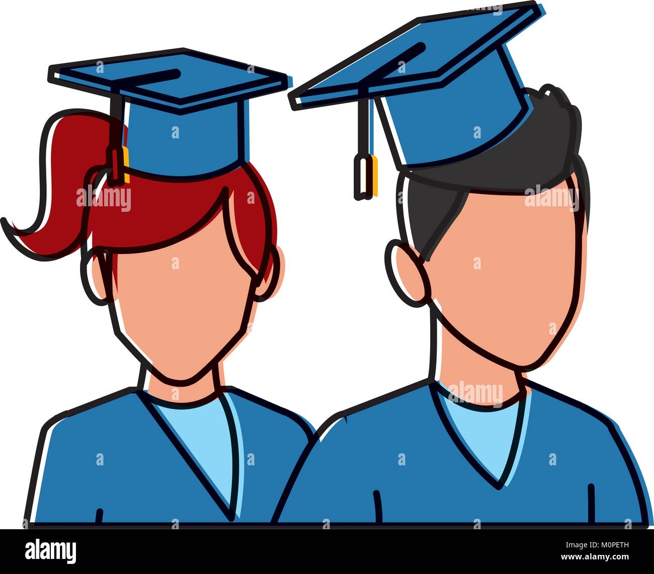 Students in graduation avatar Stock Vector Image & Art - Alamy