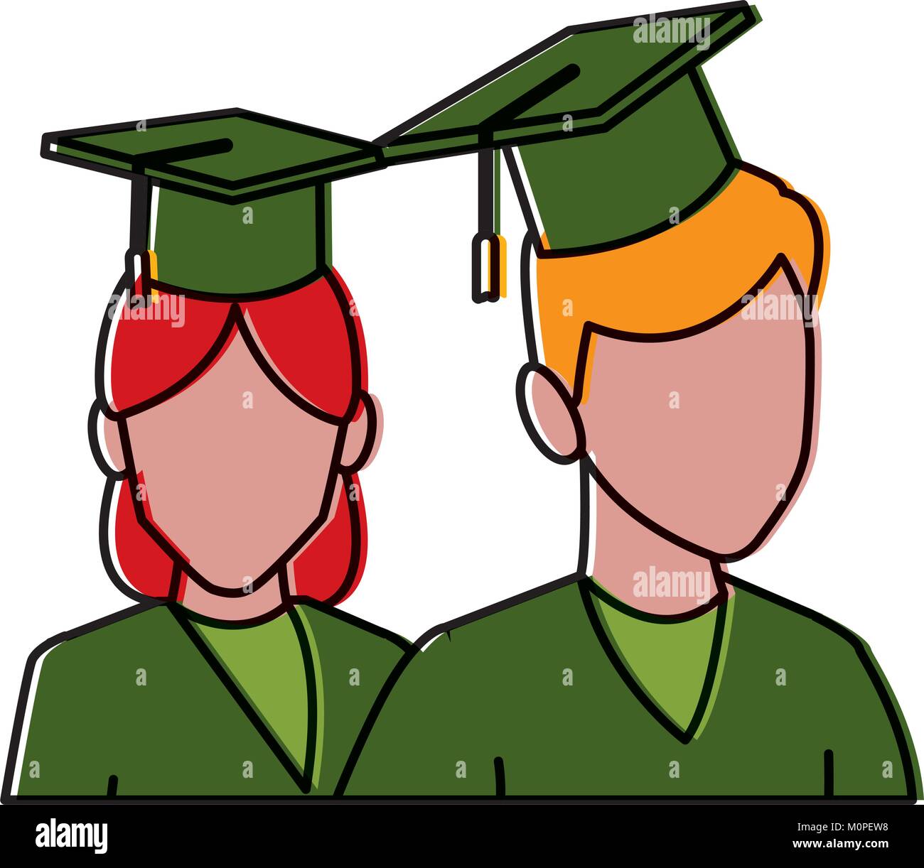 Students in graduation avatar Stock Vector Image & Art - Alamy