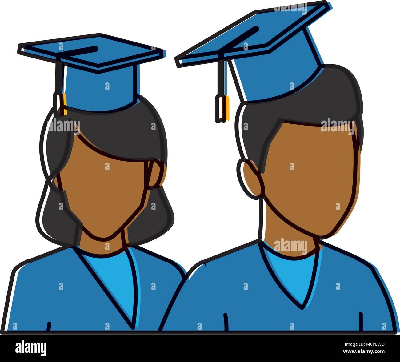 Students in graduation avatar Stock Vector Image & Art - Alamy
