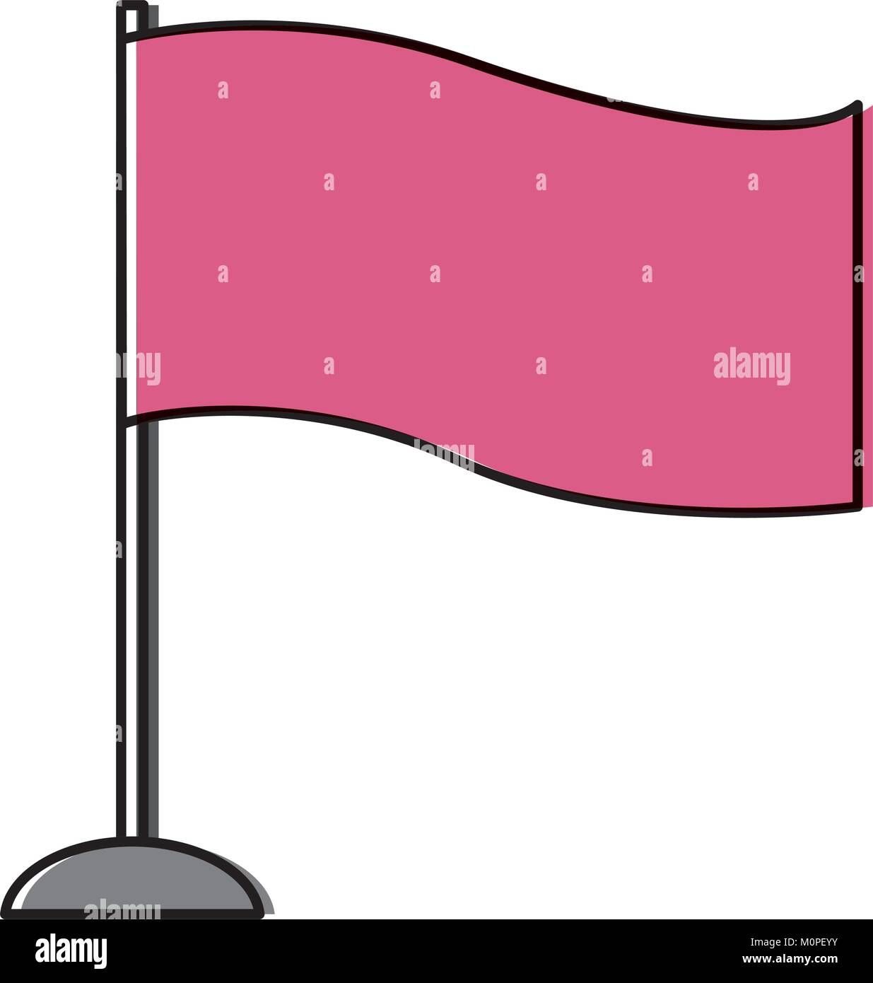 Plain flag and pole Stock Vector Images - Alamy