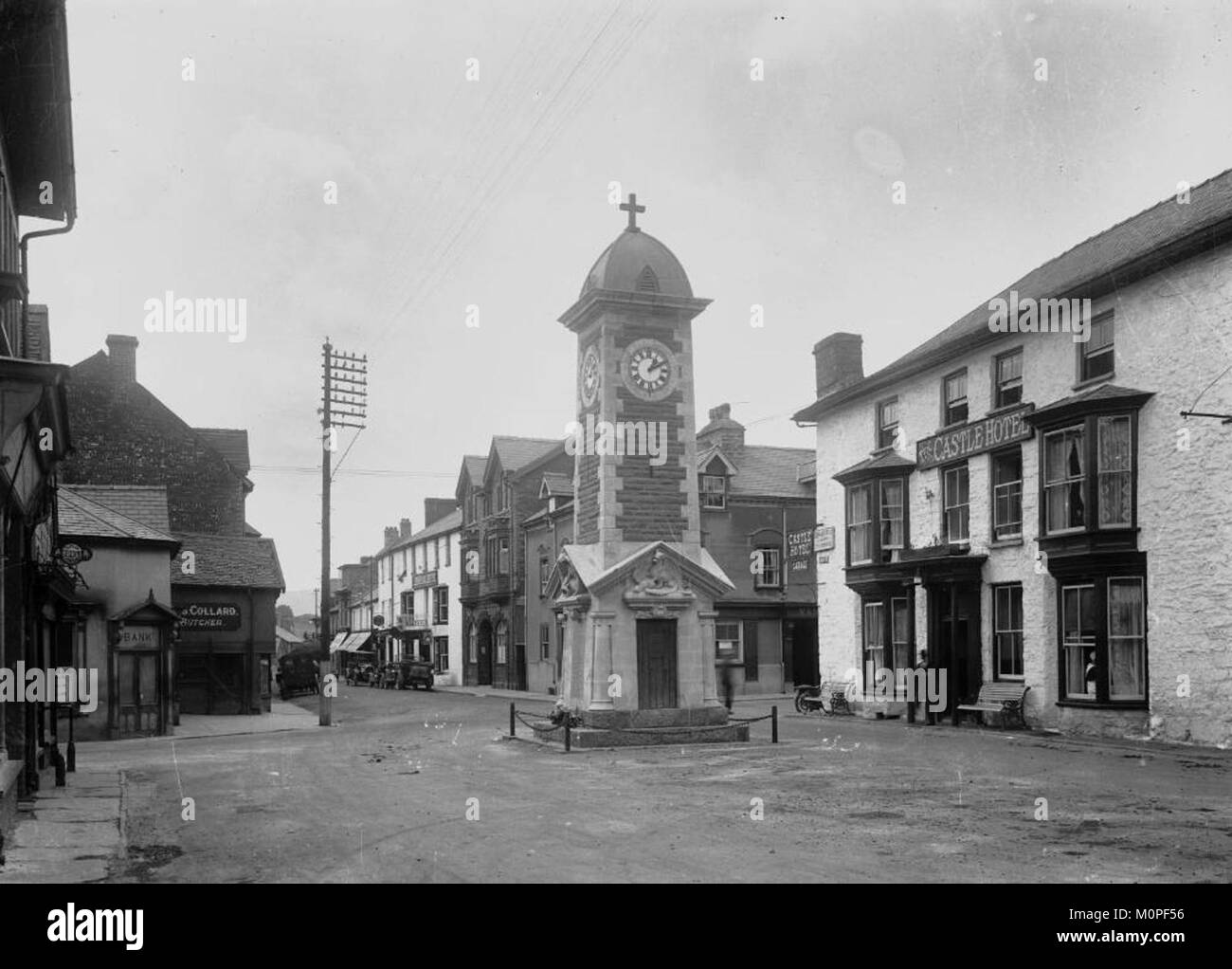 The Castle Hotel in Rhayader, Wales, is a historical landmark. It is ...