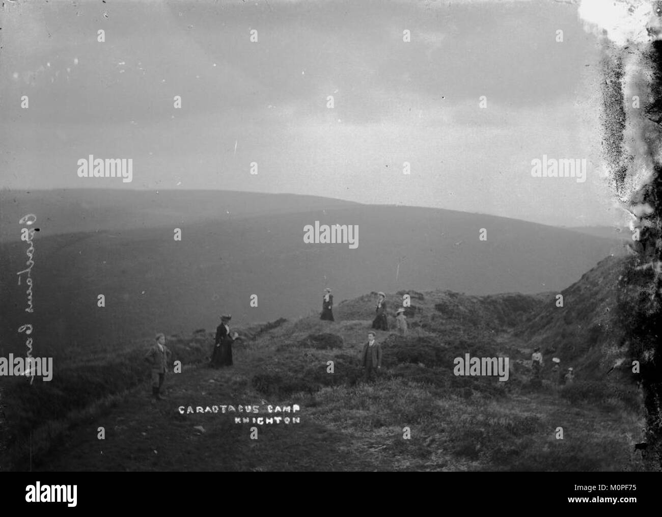 The Caractacus camp near Knighton in Wales is an Iron Age hillfort. It ...