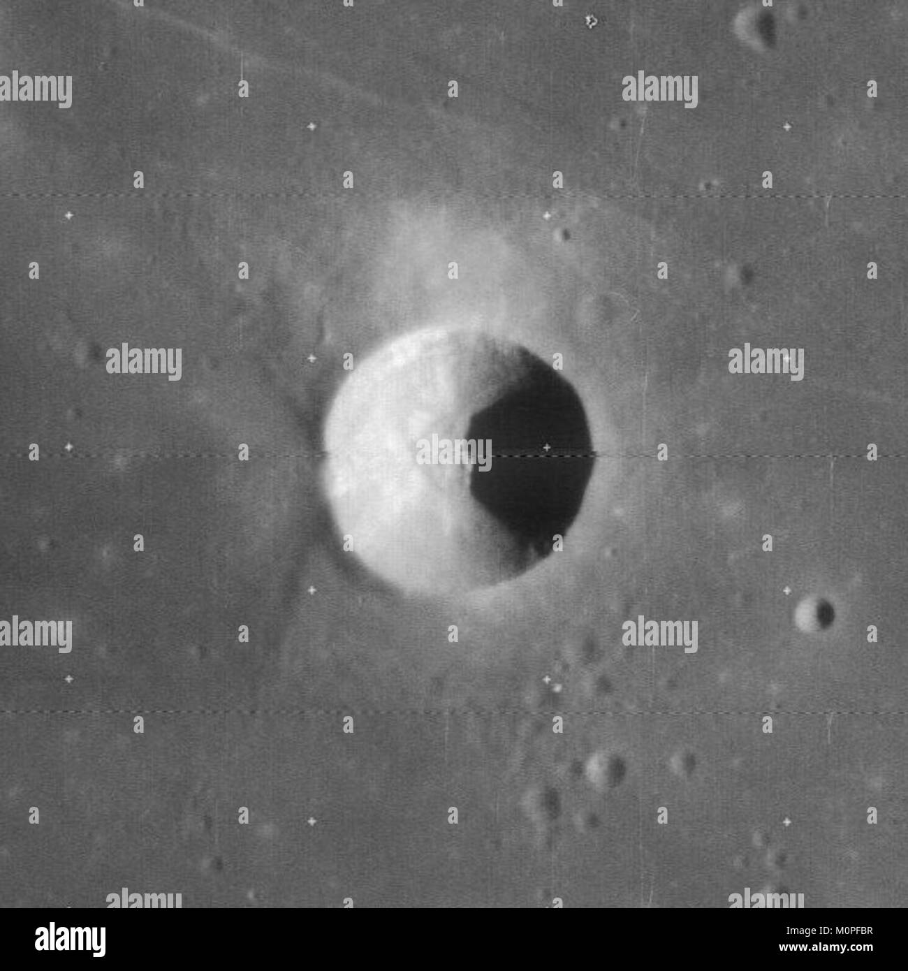 Cauchy Crater, located on the Moon, is a prominent lunar feature with ...
