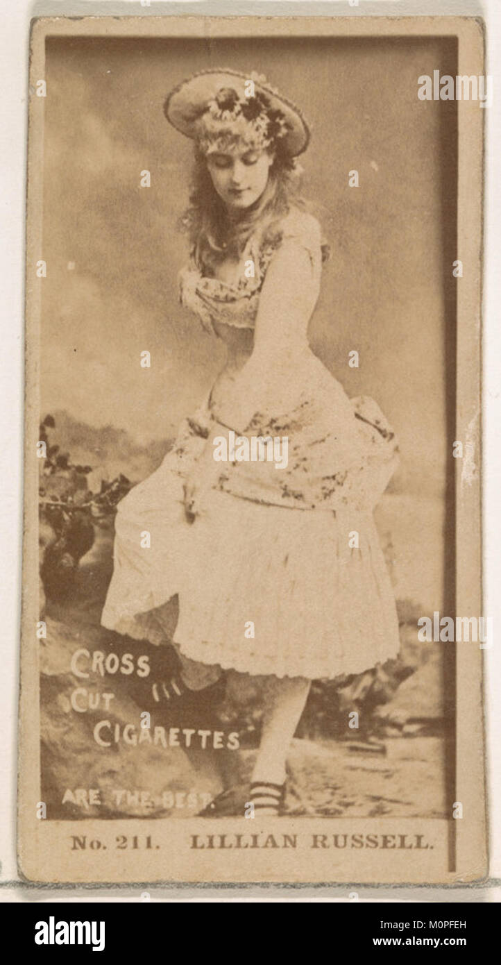 Albumen photograph of Lillian Russell, a renowned American actress ...