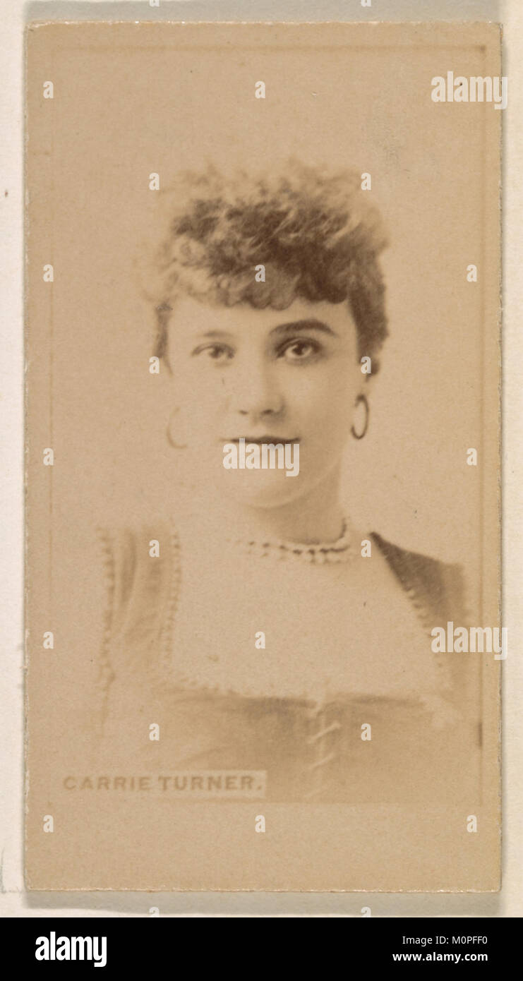 Carrie Turner was featured in the *Actresses series* (N245) by Kinney ...