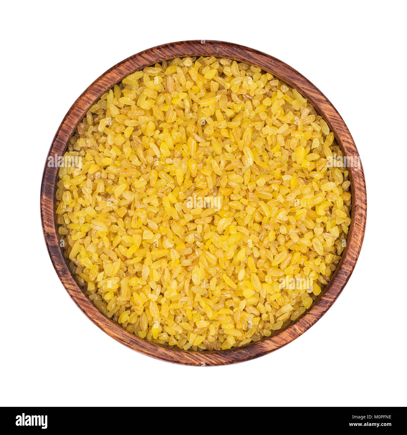 Bulgur isolated on white background, top view Stock Photo - Alamy