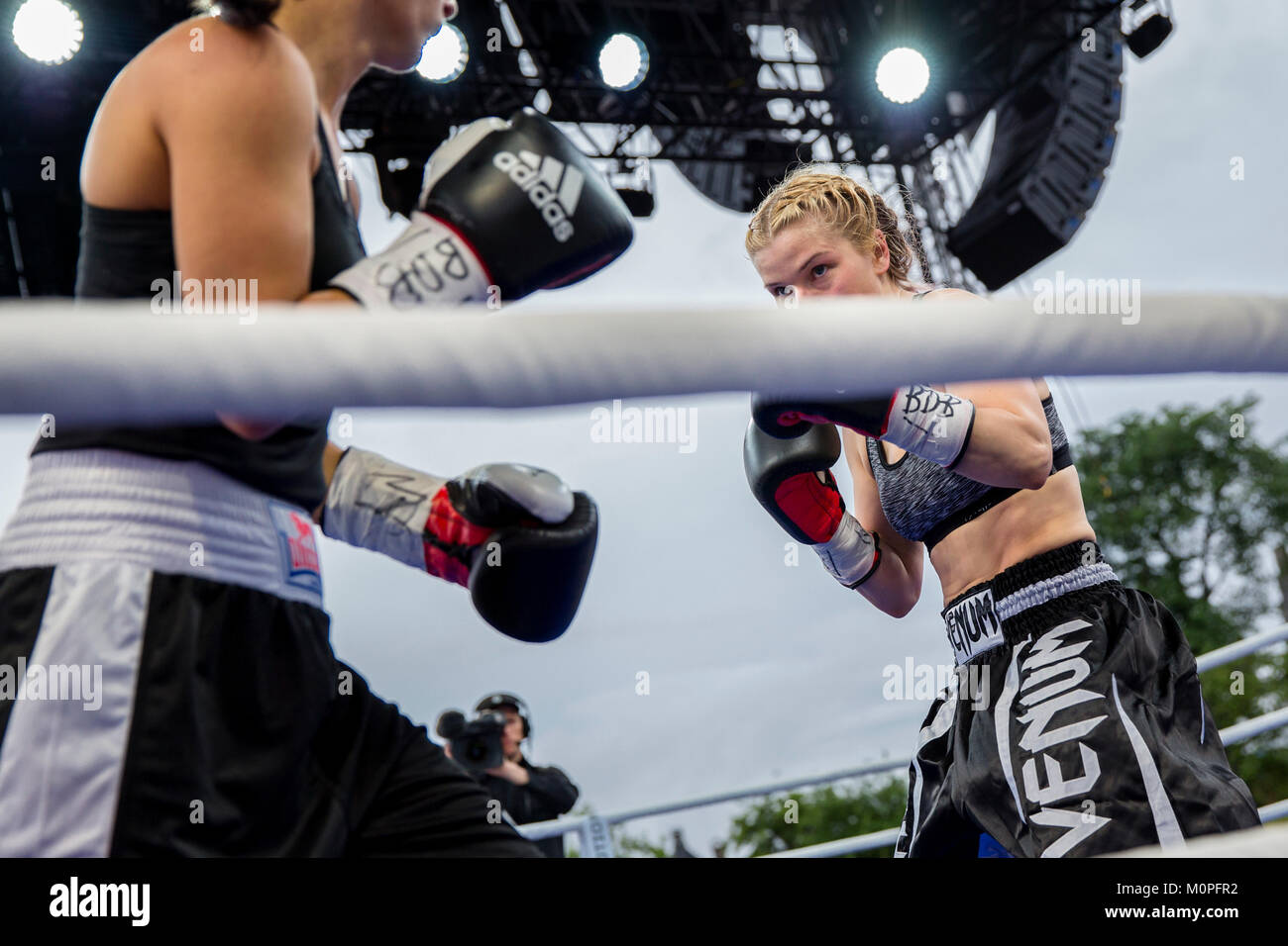 Norway, Bergen - June 09, 2017. The Icelandic boxer Valgerdur ...