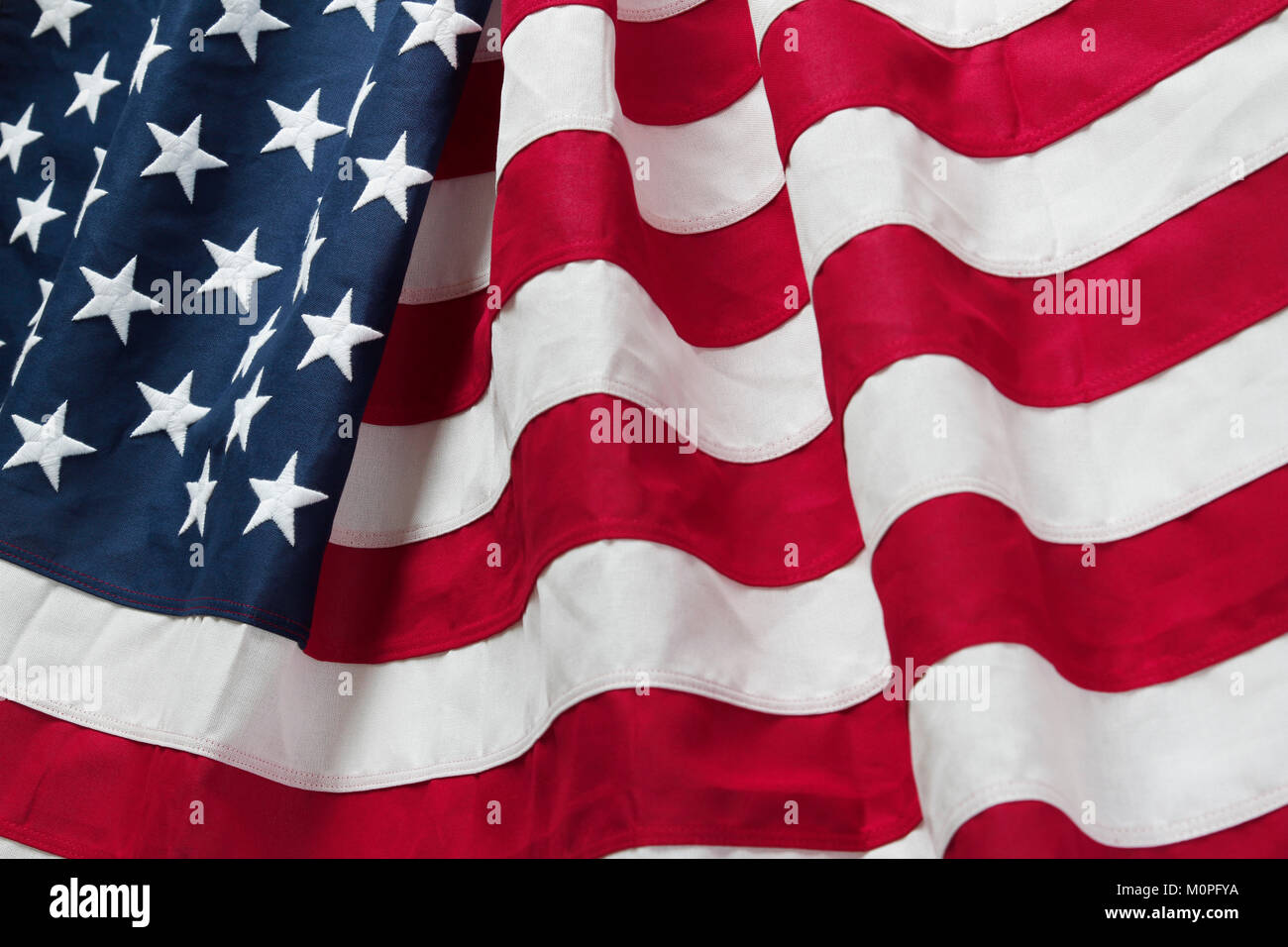 Closeup of rippled American flag Stock Photo - Alamy