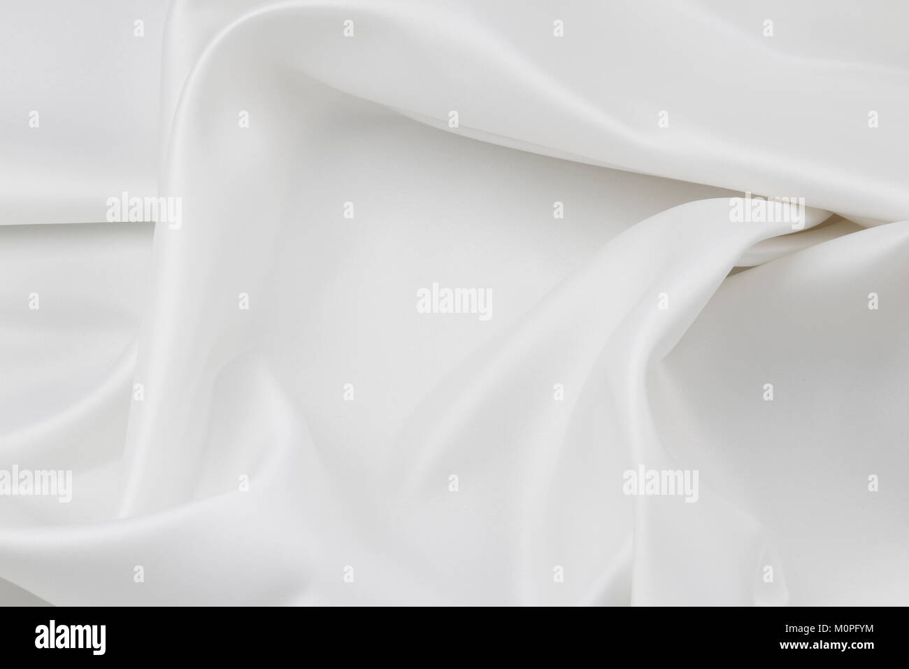 Closeup of rippled white silk fabric Stock Photo - Alamy