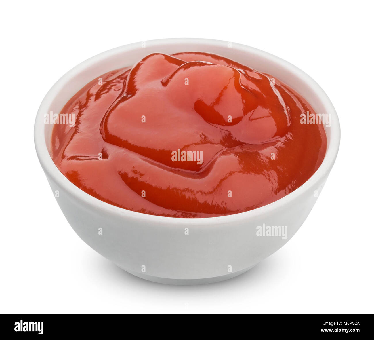 Bowl of ketchup isolated on white background Stock Photo - Alamy