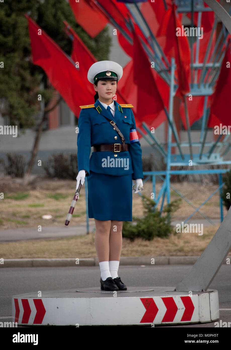 North Korean Police Woman